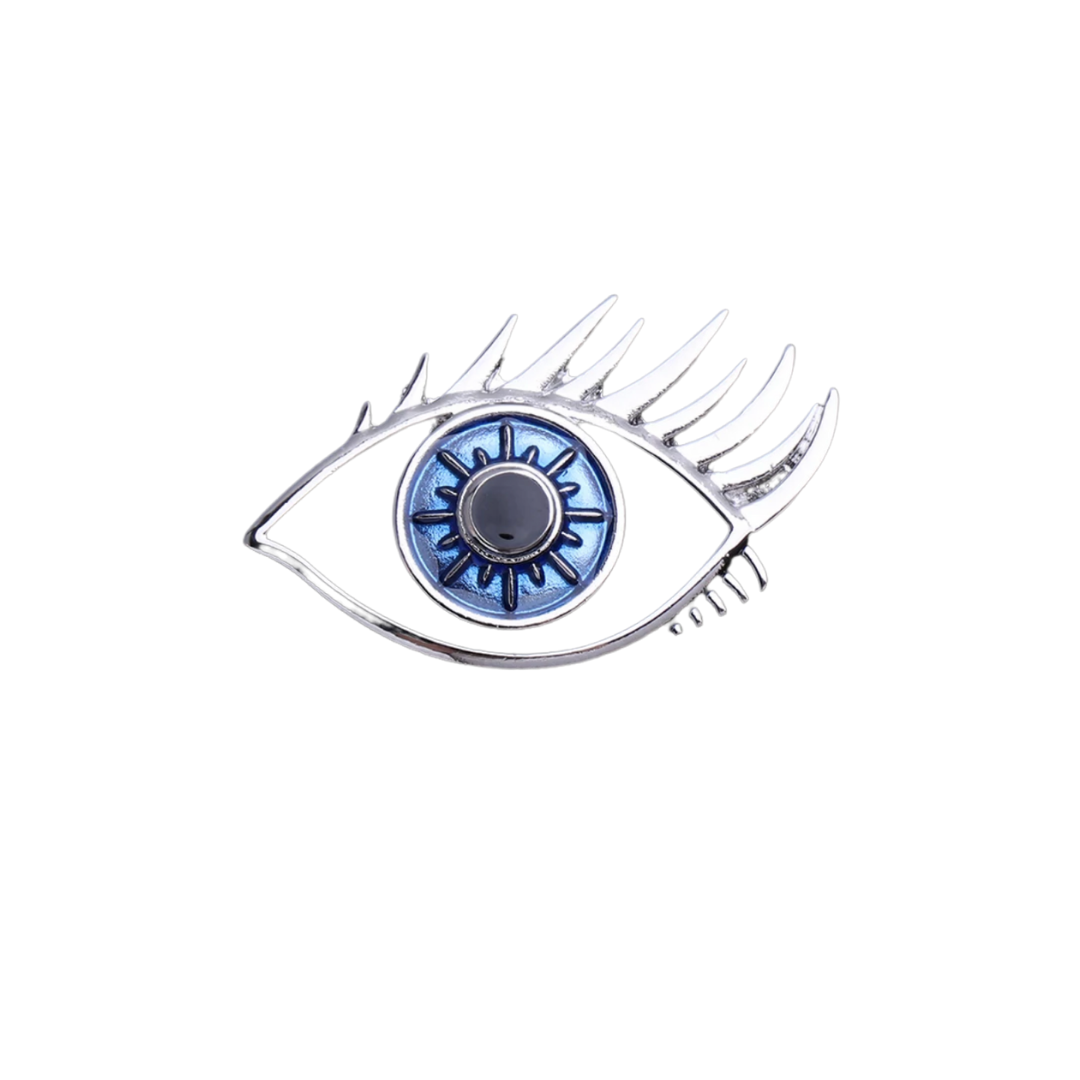 Silver Blue Eye Pin دبوس عين زرقاء فضية - The Pin Store